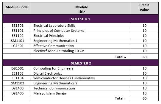 Bachelor of Engineering (Honours) in Electrical and Electronic ...